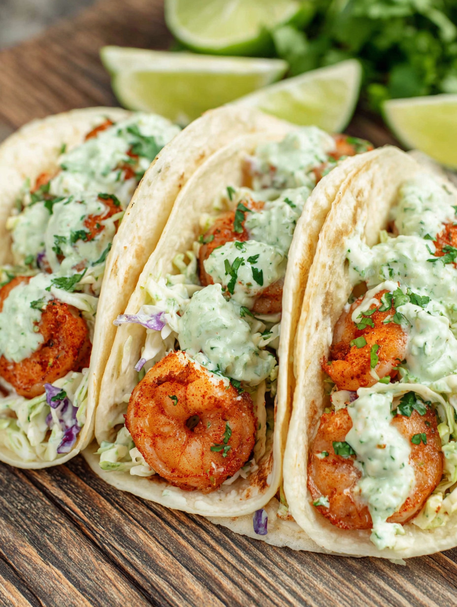 Fresh Shrimp Tacos with Creamy Slaw - Dina Bakery